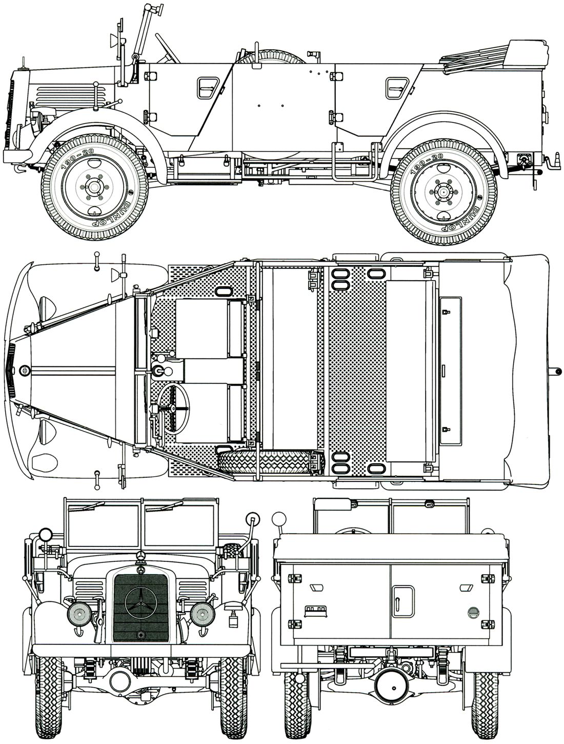 Kfz.70 Mercedes-Benz L1500, Автомобиль | Энциклопедия военной техники